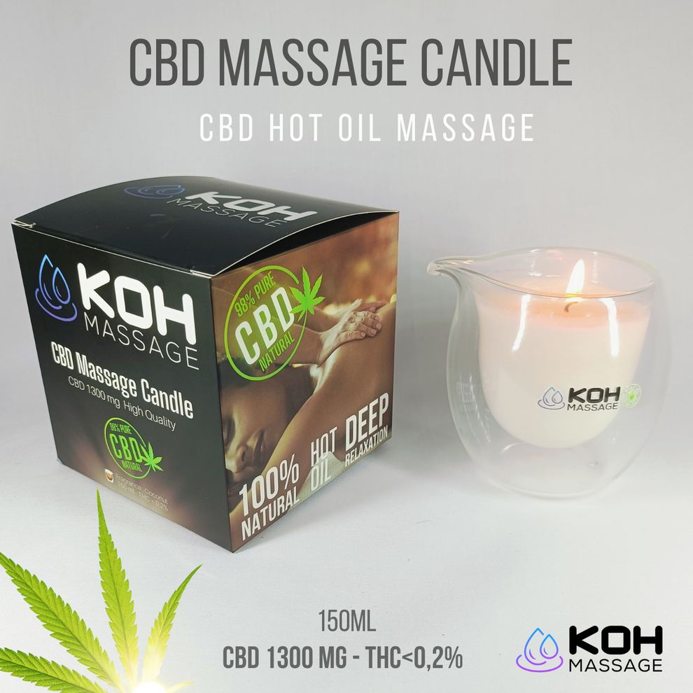 CBD massage Candle - เทียนนวด CBD - Hot Oil - 150 ml - CBD 1300mg – Koh ...